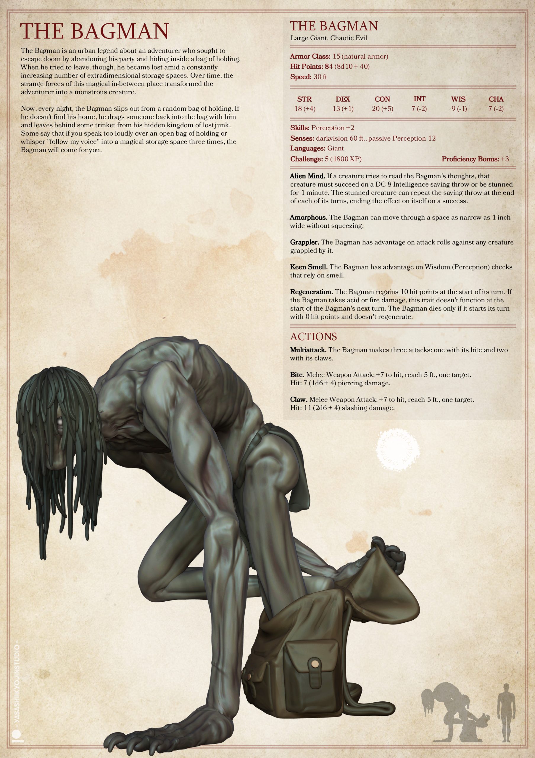 Bagman Miniature (Twisted Nightmare) - Roll 4 Shenanigans