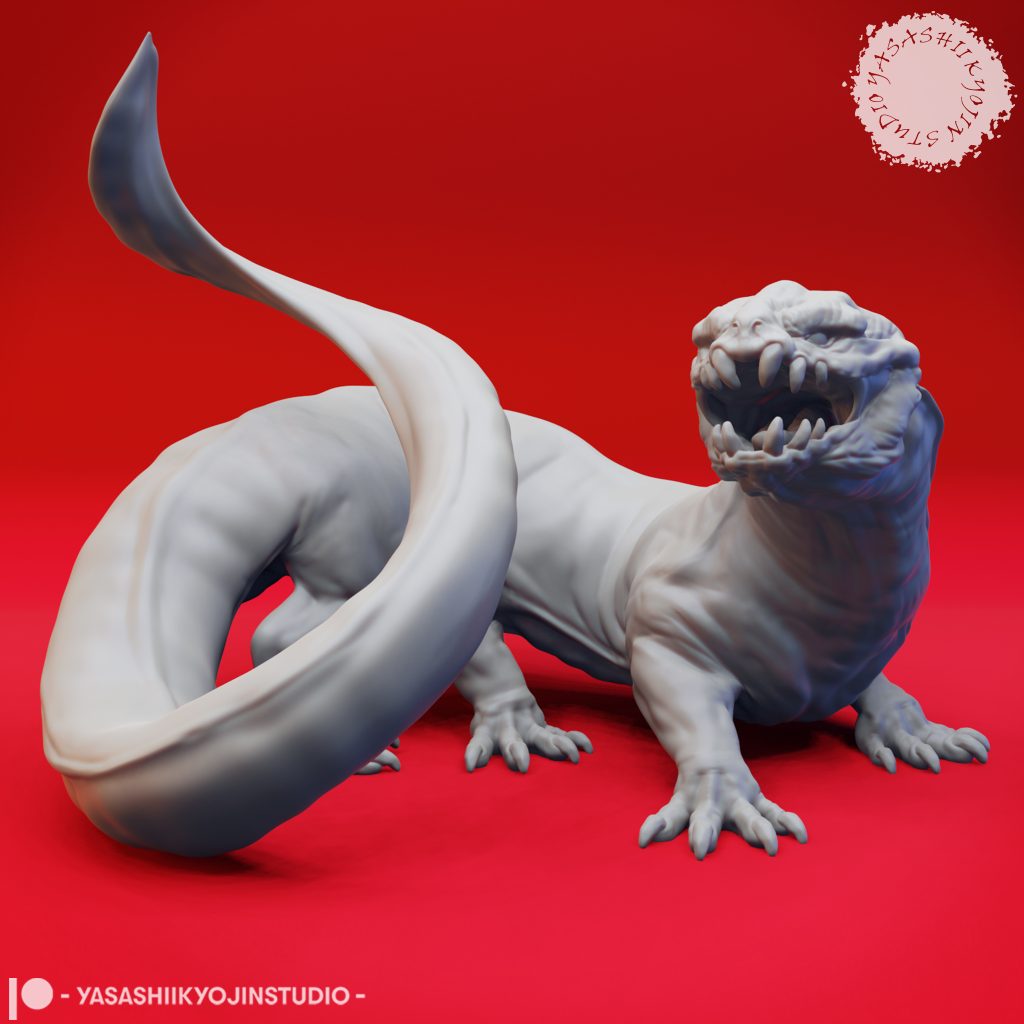 Frost Salamander Resin Miniature | Yasashii Kyojin Studio | 32mm & 54mm ...